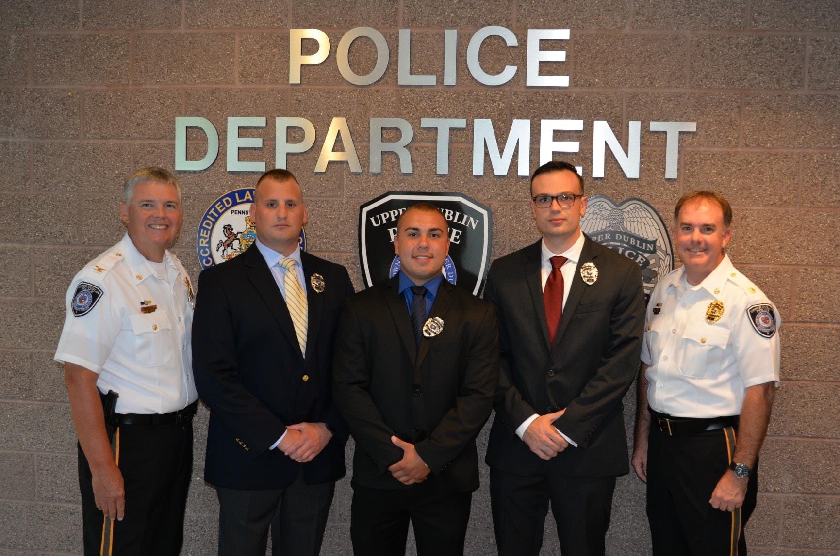 Three New Patrol Officers Sworn In to Upper Dublin Police Department ...