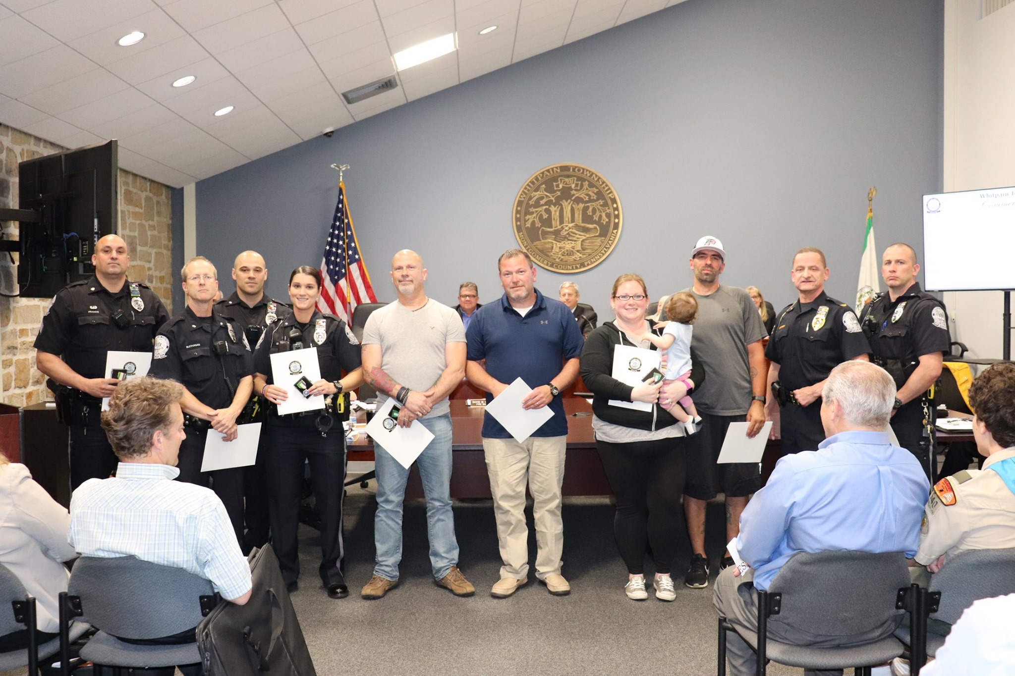 Whitpain Police Department And Supervisors Recognize Officers and ...