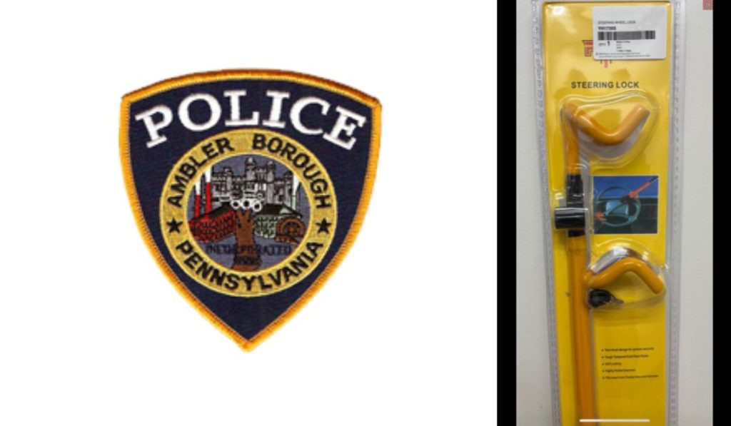 Ambler Police Department receives shipment of free steering wheel locks ...