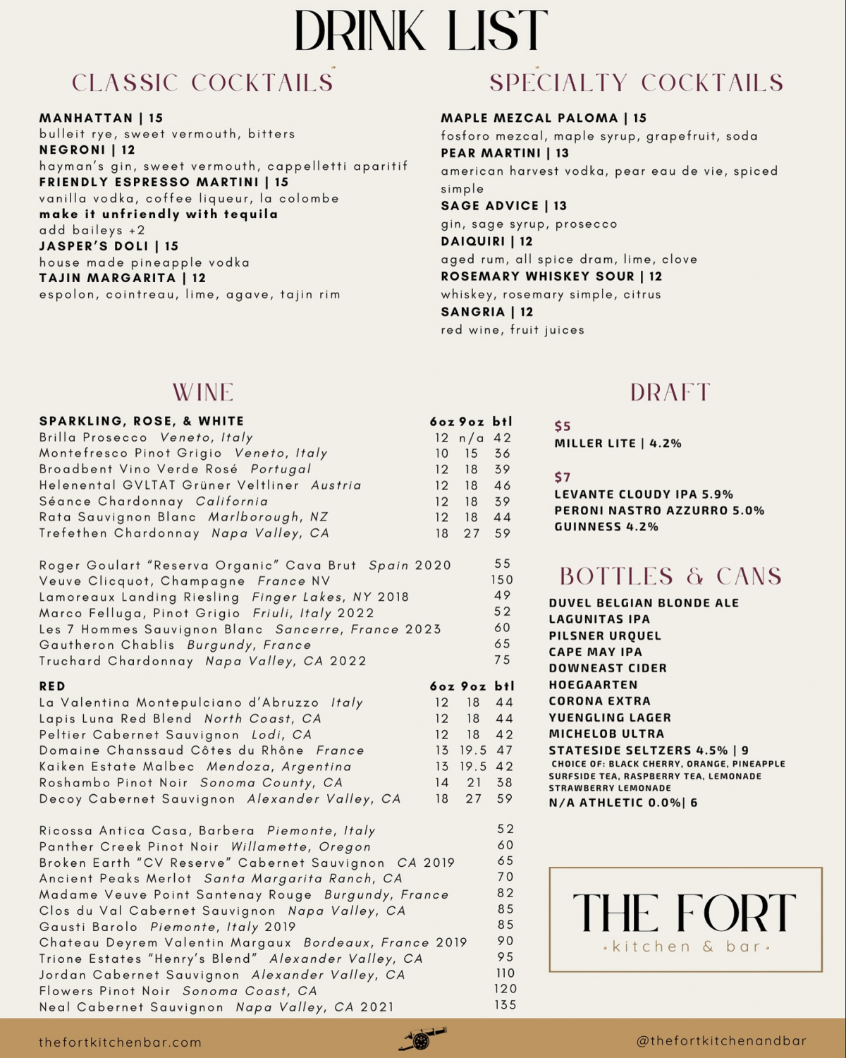 The Fort Kitchen & Bar in Fort Washington to open on November 22nd ...