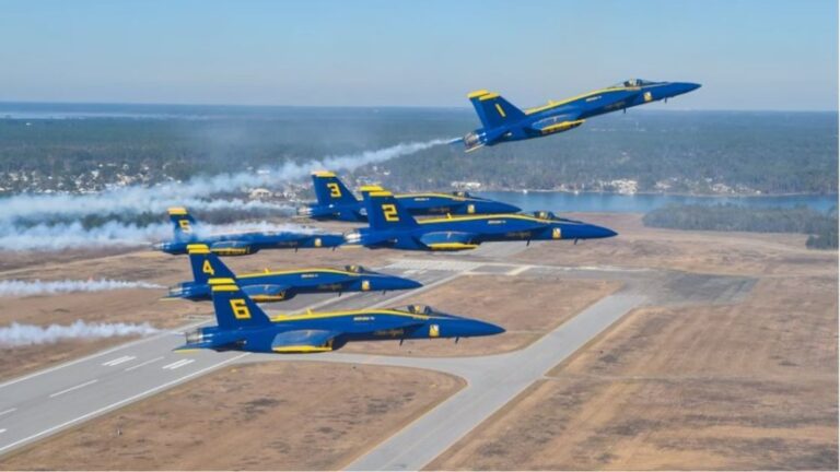 Military flyovers in area for US Navy and Marine Corps 250th ...