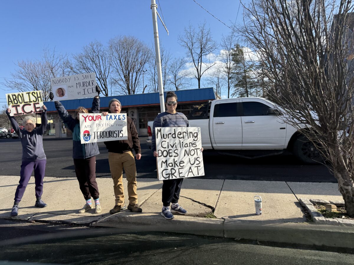 Protest against ICE draws a couple of hundred people in Ambler - Around ...