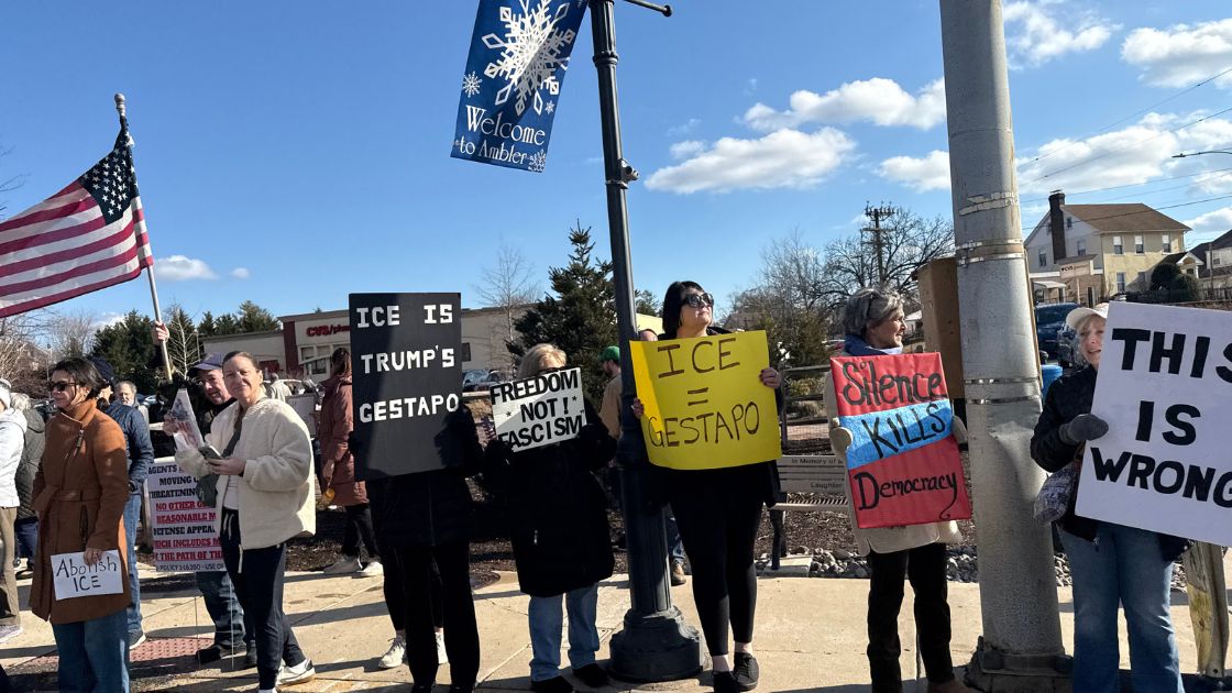 Protest against ICE draws a couple of hundred people in Ambler - Around ...